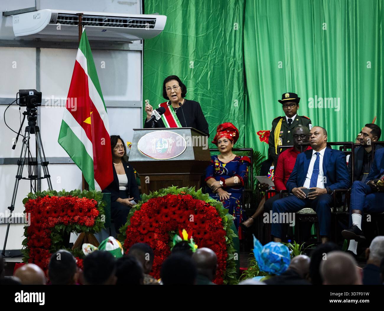 PARAMARIBO – Surinamese President Jennifer Geerlings-Simons speaks at ...