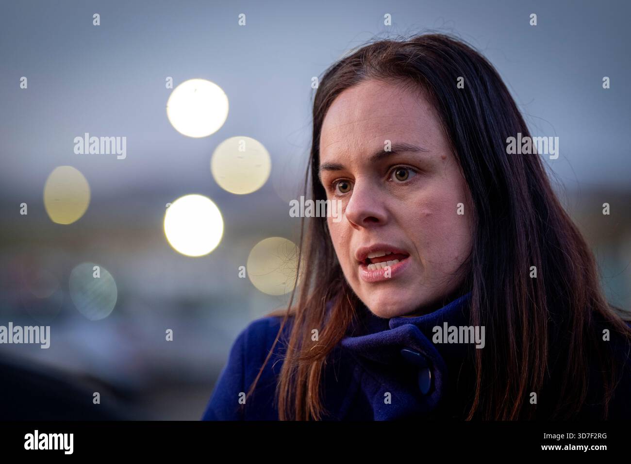 Deputy First Minister Kate Forbes speaks to the media after meeting ...
