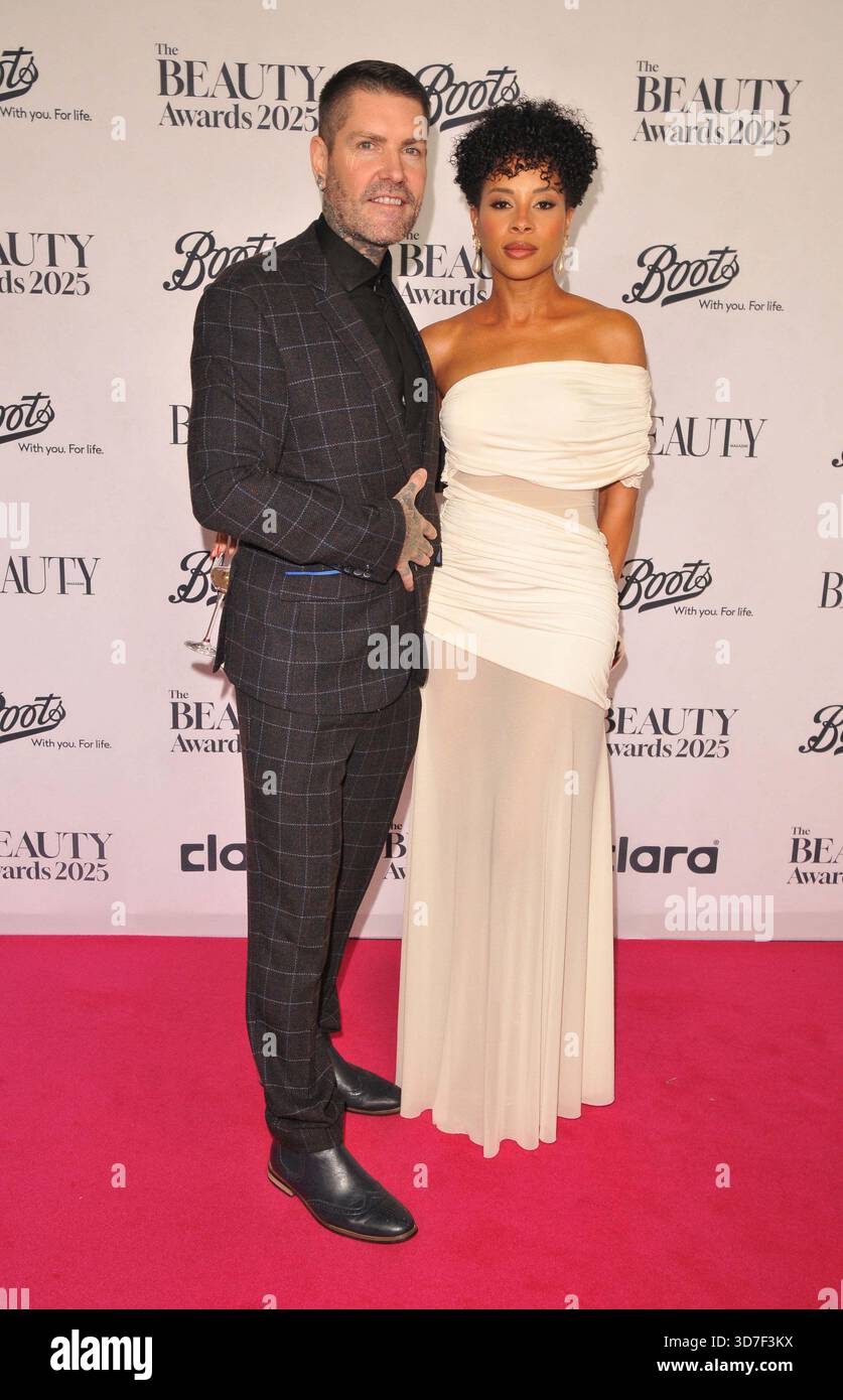 Shane Lynch and Sheena White at The Beauty Awards 2025, City Central at ...