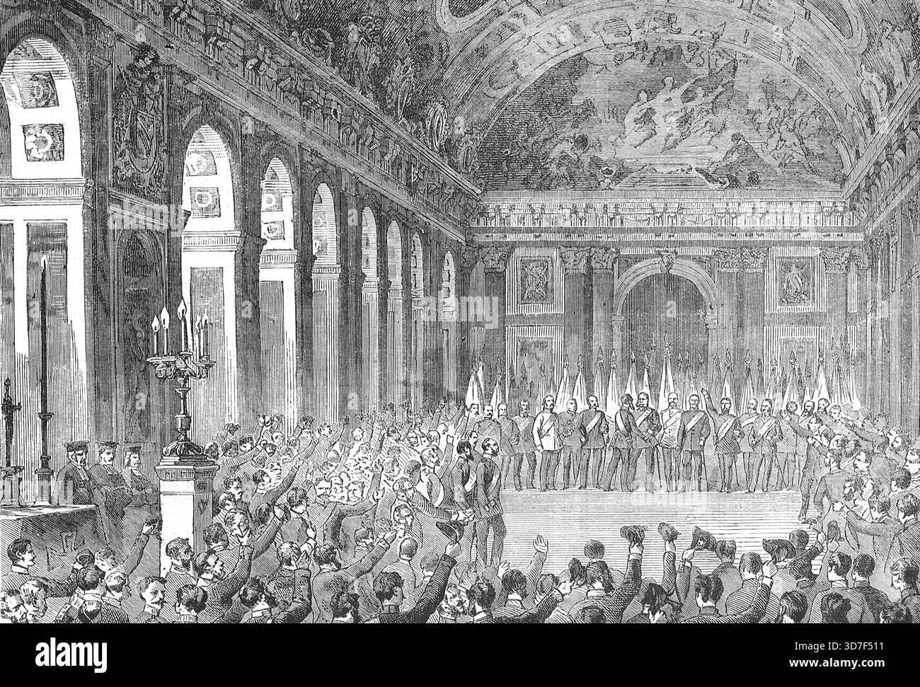 The proclamation of Wilhelm I as the first German Emperor, on January ...