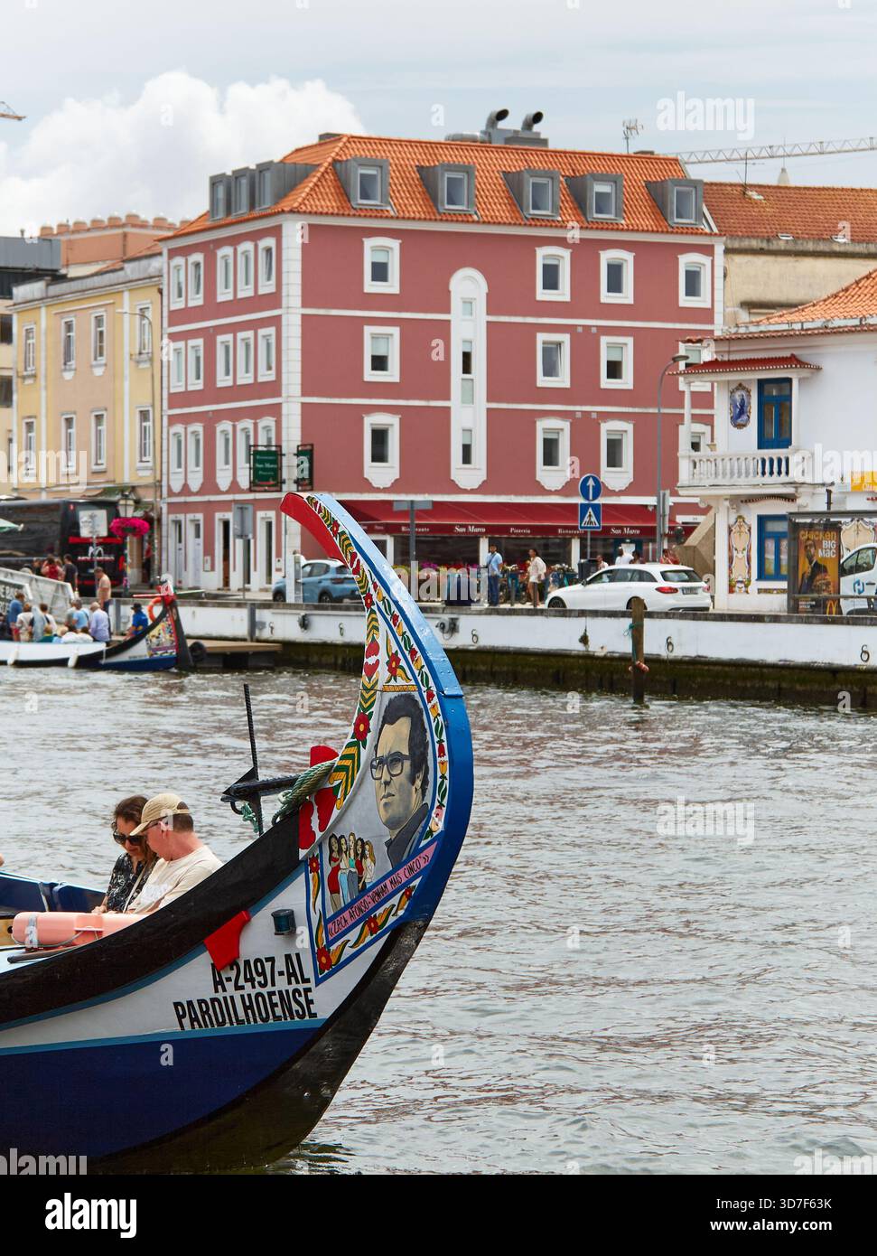 Costa Nova Do Prada, Portugal - June 14, 2025: The bow of a traditional ...