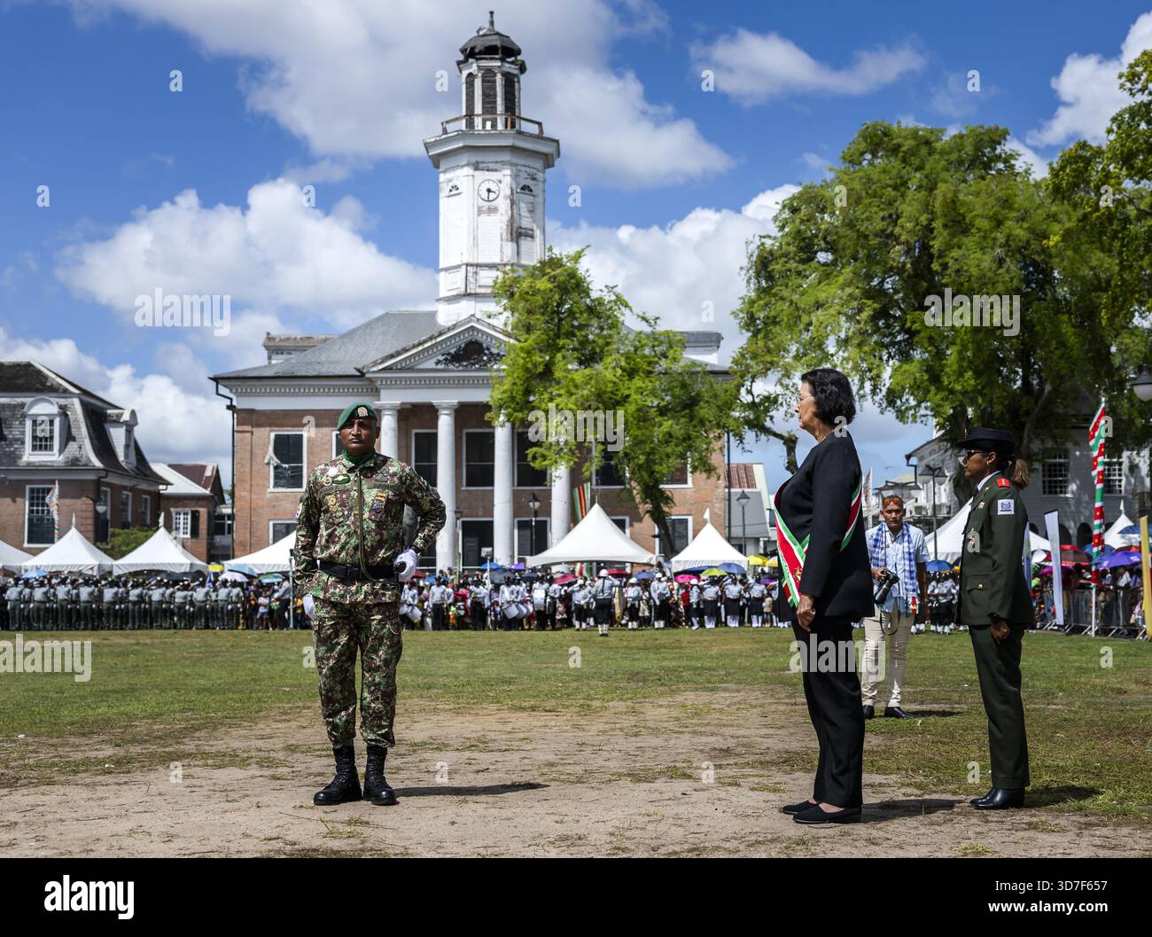 PARAMARIBO - Surinamese President Jennifer Geerlings-Simons inspects ...