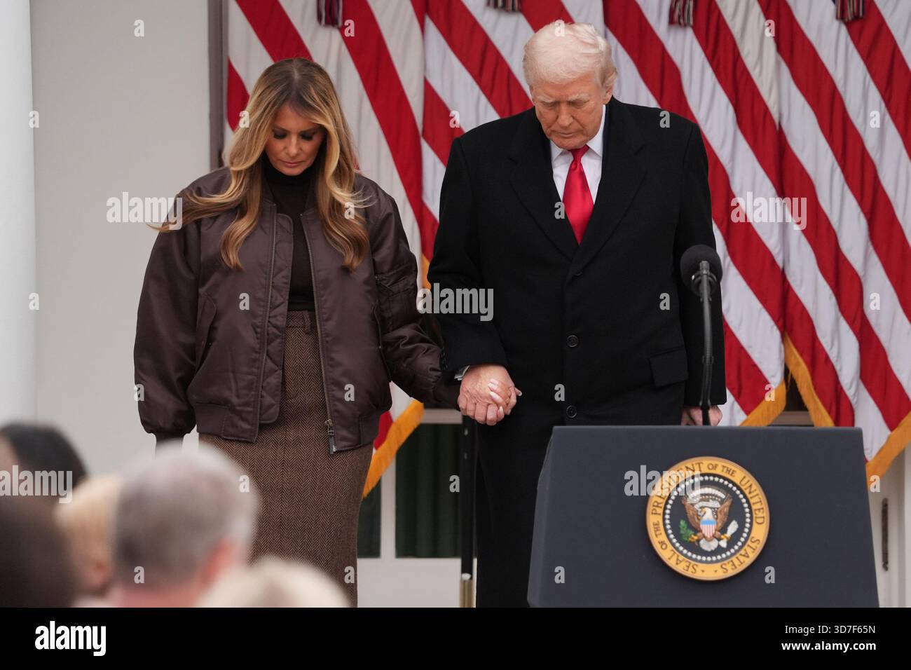 President Donald Trump and first lady Melania Trump arriving for the ...