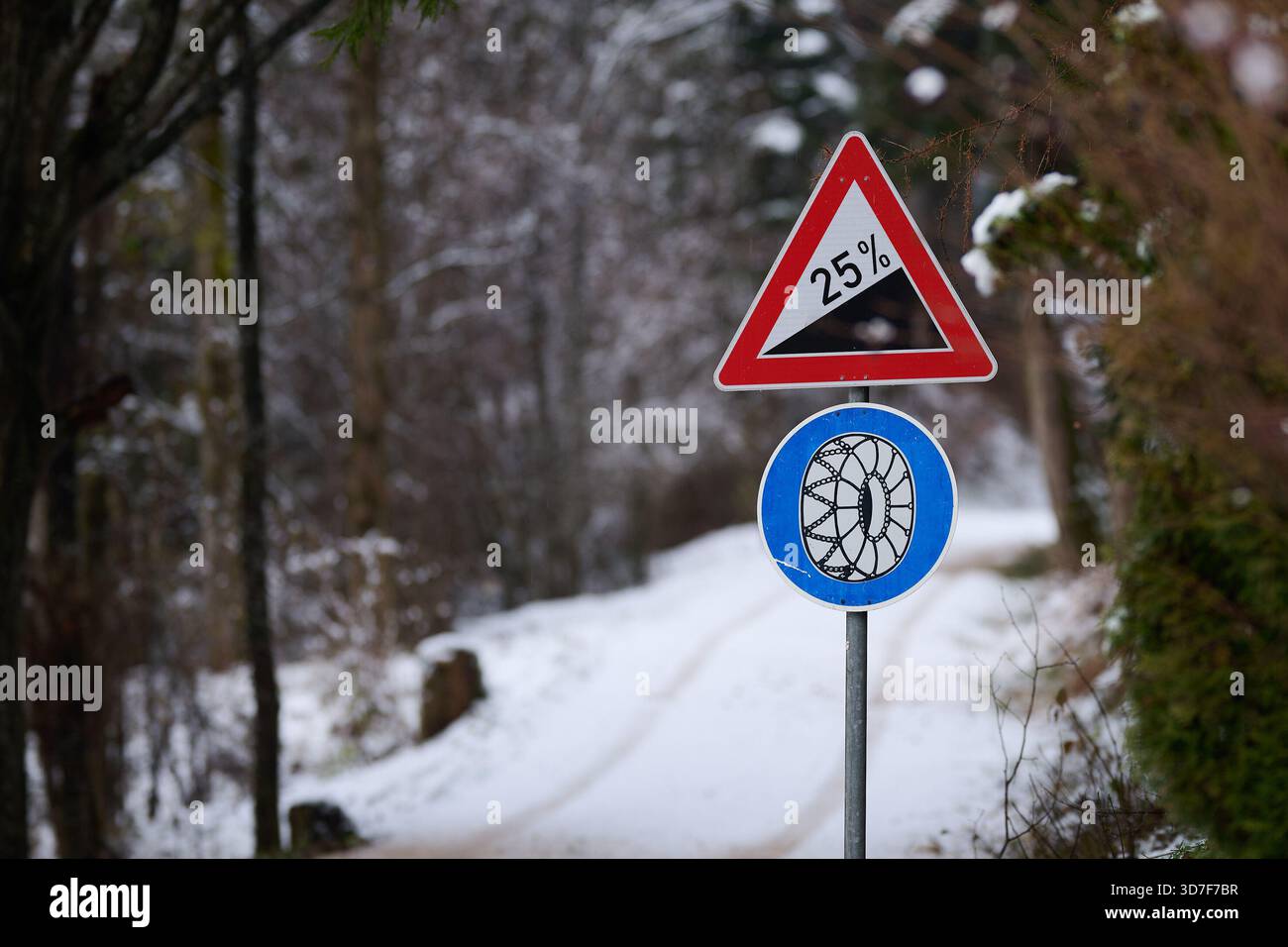 Berchtesgaden, Germany 25.11.2025: In the picture: Traffic sign on a ...