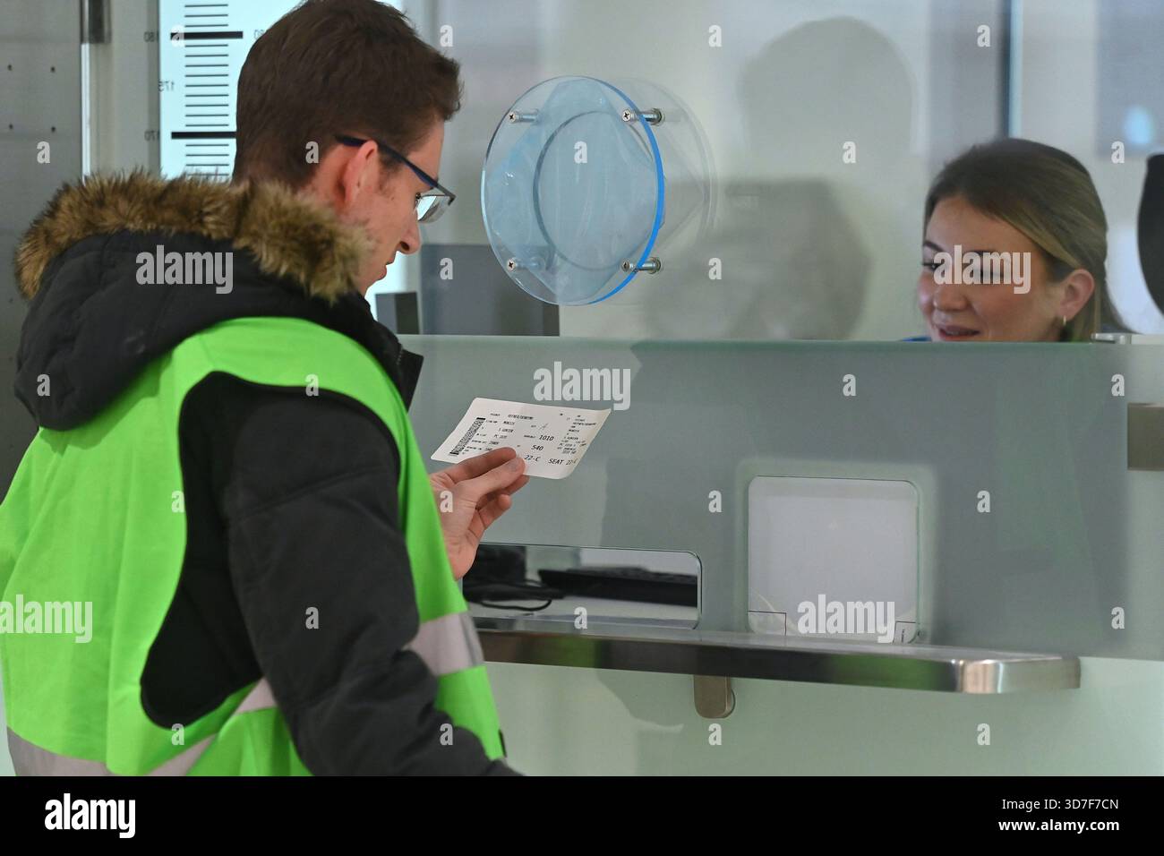 Passengers, travelers during departure, Border control, Non-Schengen ...