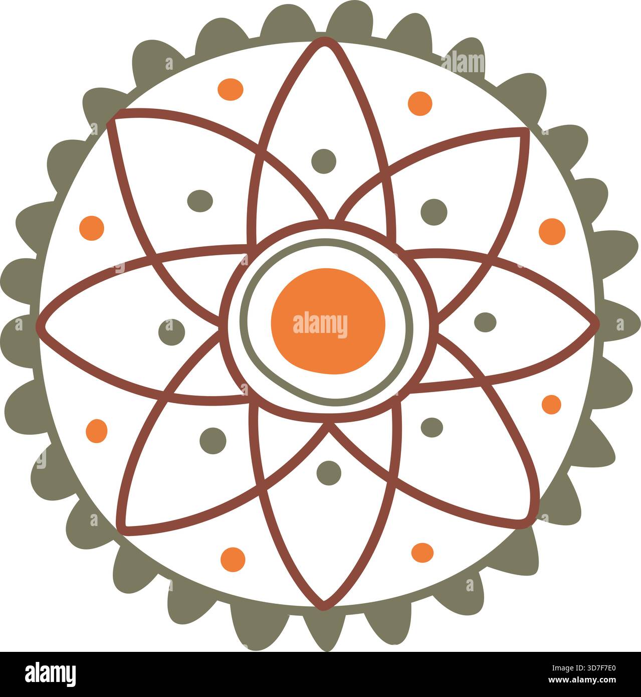 Round decorative lotus petal Stock Vector Images - Alamy