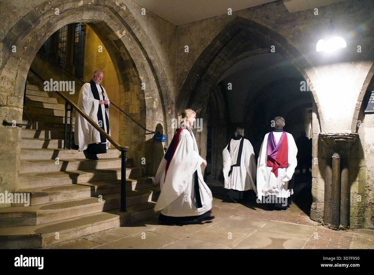 A procession entering Chapter House in Canterbury Cathedral, during a ...