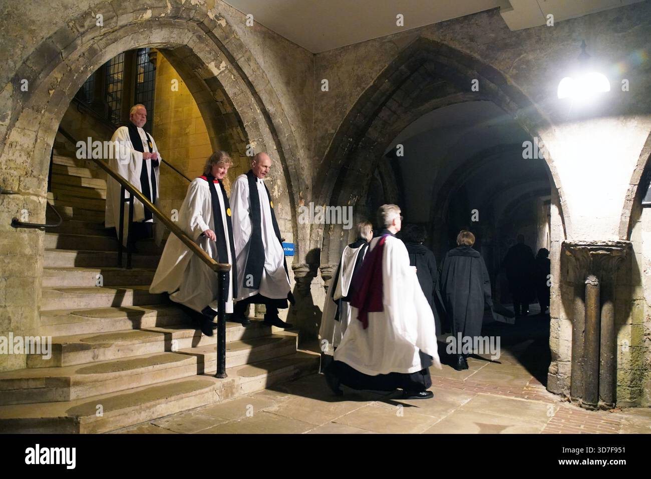 A procession entering Chapter House in Canterbury Cathedral, during a ...
