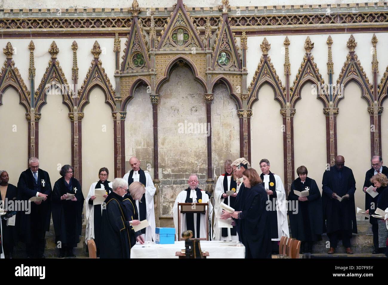 Dean of Canterbury, David Monteith, during a ceremony at Chapter House ...
