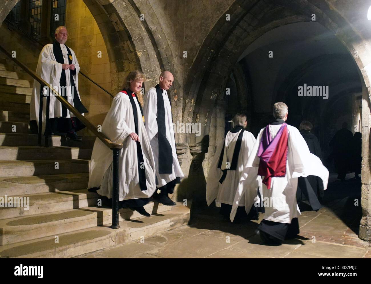 A procession entering Chapter House in Canterbury Cathedral, during a ...