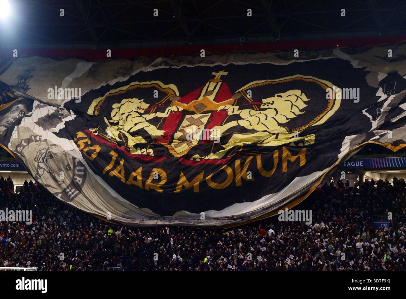AMSTERDAM - Ajax supporters with a banner celebrating 750 years of ...