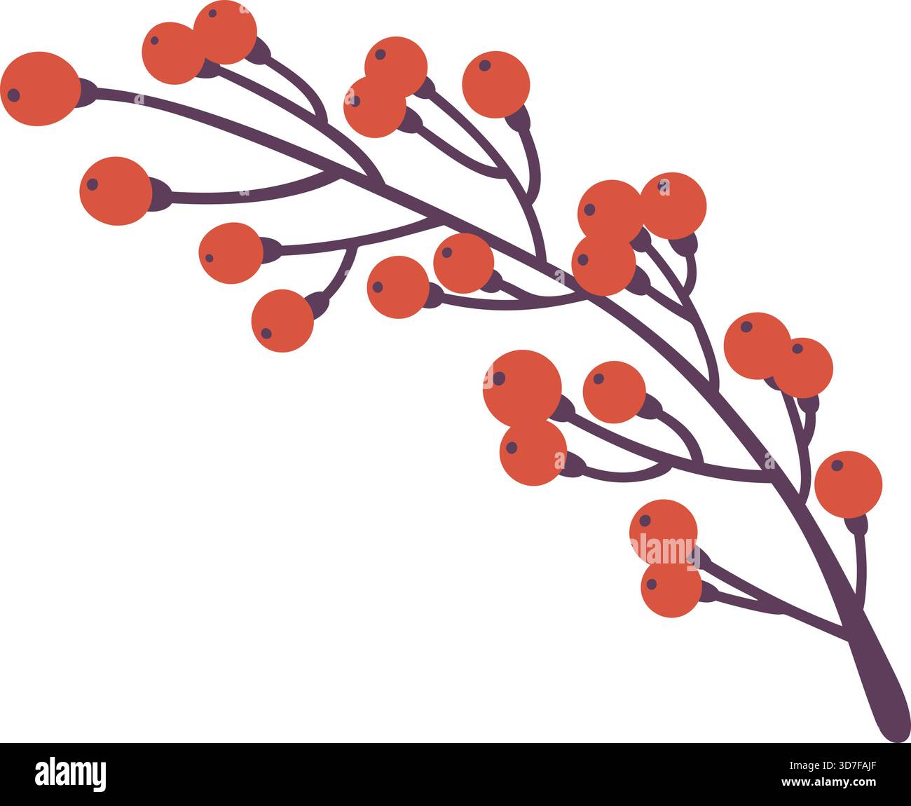 Bush of ripe red berries Stock Vector Images - Alamy
