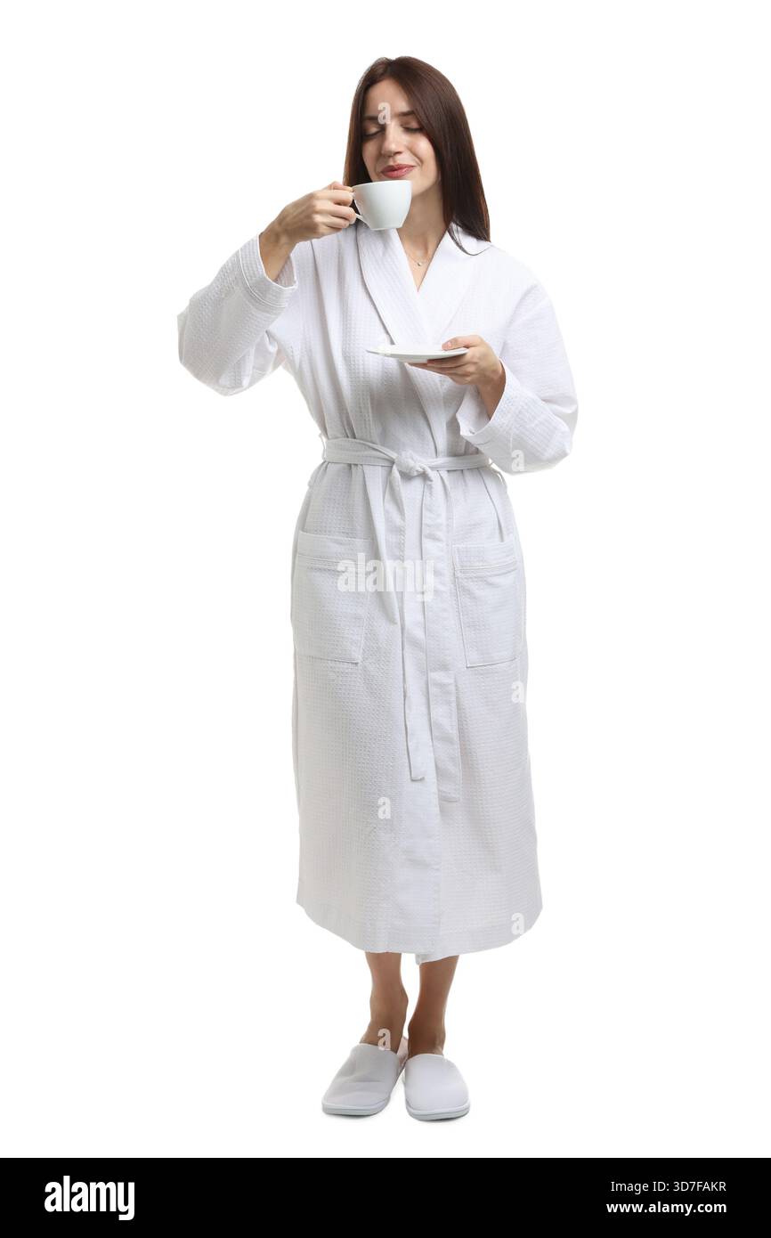 Coffee relax woman in Cut Out Stock Images & Pictures - Alamy