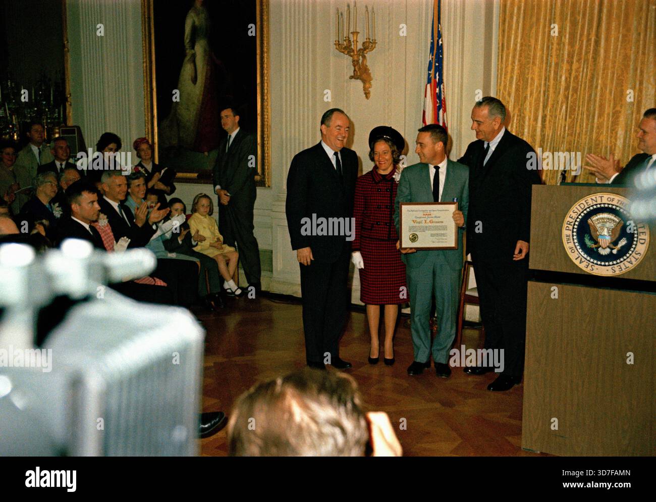 Astronaut Virgil I. Grissom and his wife, Betty, are shown with ...