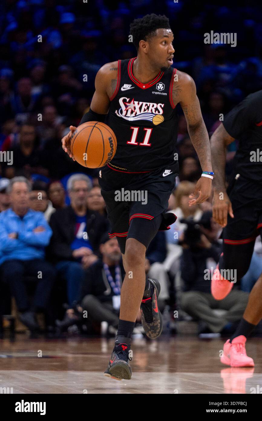 Philadelphia 76ers' Justin Edwards in action during an NBA basketball ...