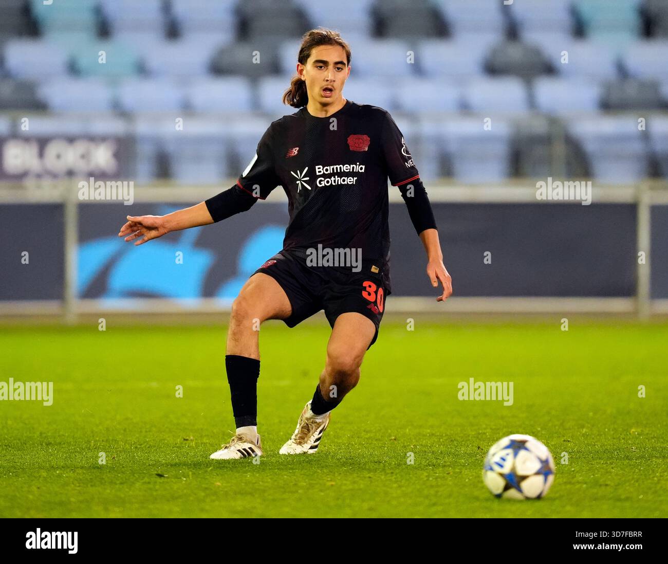 Bayer Leverkusen Under 19's Burak Kir in action during the UEFA Youth ...