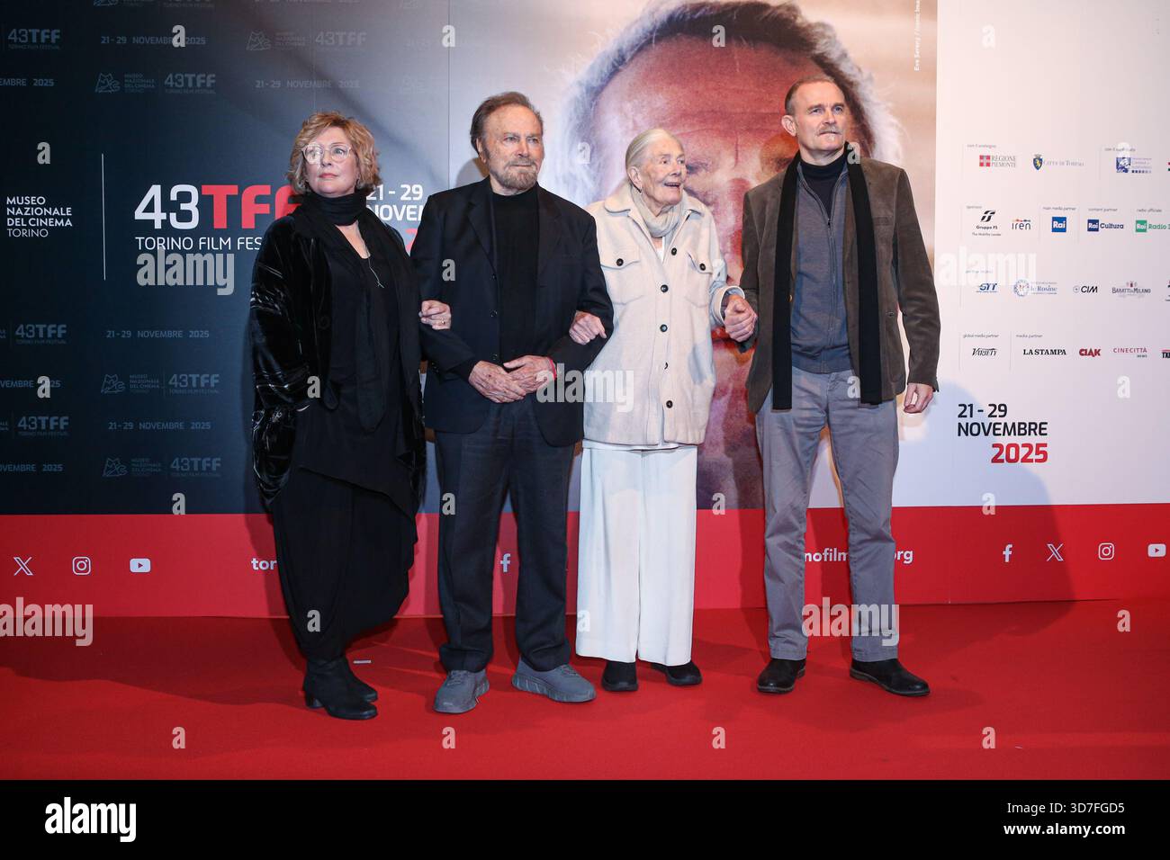 (L-R) Jennifer Wiltsie, Franco Nero, Vanessa Redgrave and Carlo Gabriel ...