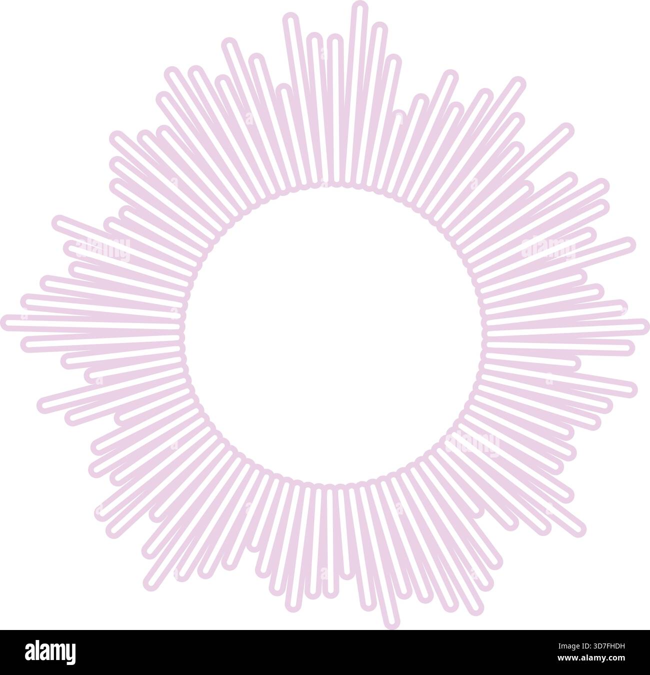 Sound amplitude round diagram. Melody pulse wave isolated on white background Stock Vector Image ...