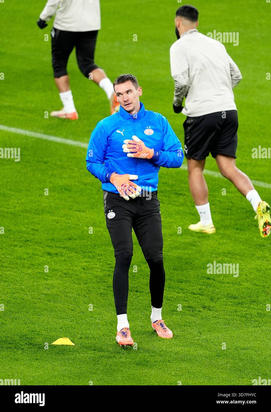 PSV Eindhoven goalkeeper Matej Kovar during a training session at ...