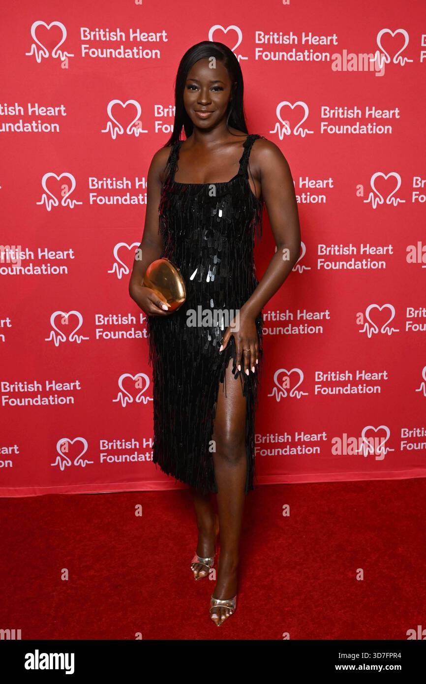 EDITORIAL USE ONLY Priscilla Anyabu attends the British Heart ...