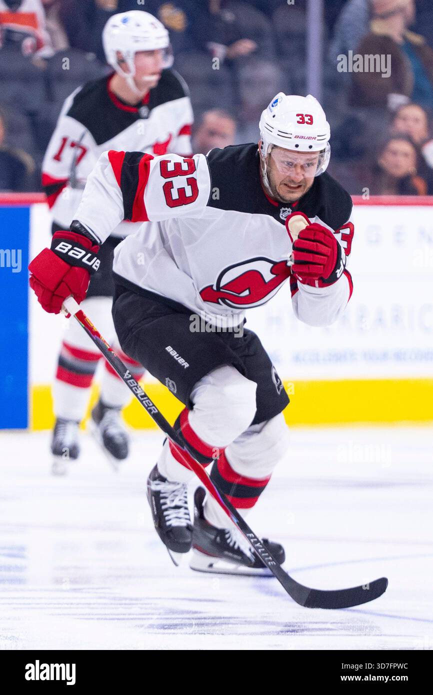 New Jersey Devils' Evgenii Dadonov in action during an NHL hockey game ...