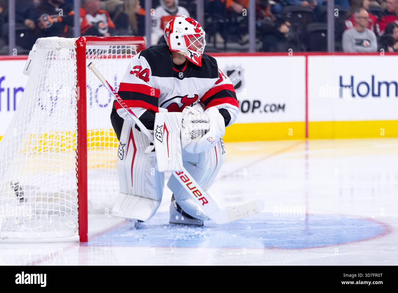 New Jersey Devils' Jake Allen in action during an NHL hockey game ...