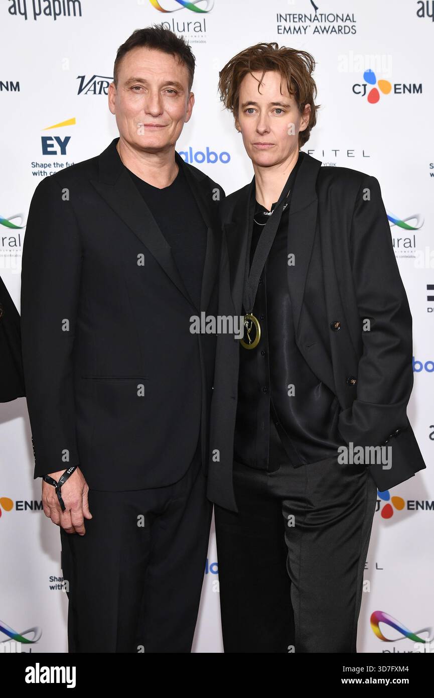 (L-R) Christer von Lindequiste and Pia Streitmann (Germany) walking the ...
