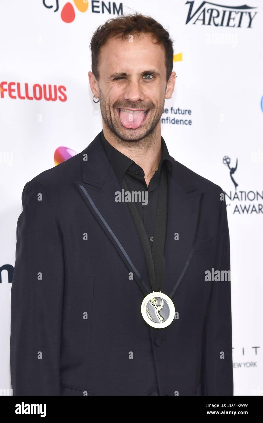 Oriol Pla (Spain) walking the red carpet at the 53rd International Emmy ...