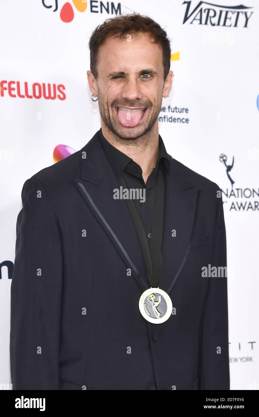 Oriol Pla (Spain) walking the red carpet at the 53rd International Emmy ...