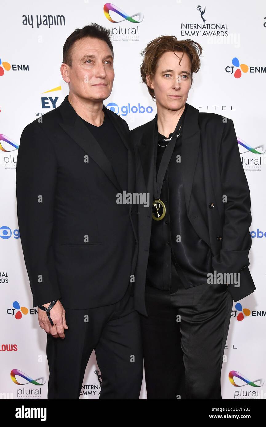 (L-R) Christer von Lindequiste and Pia Streitmann (Germany) walking the ...