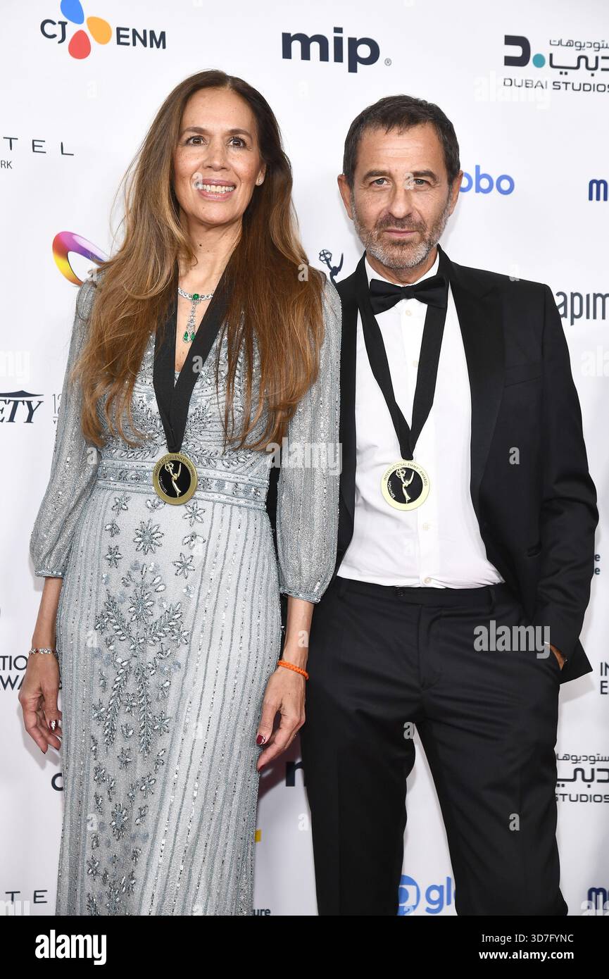 (L-R) Harriet Marin Jones and Philippe Kelly (France) walking the red ...