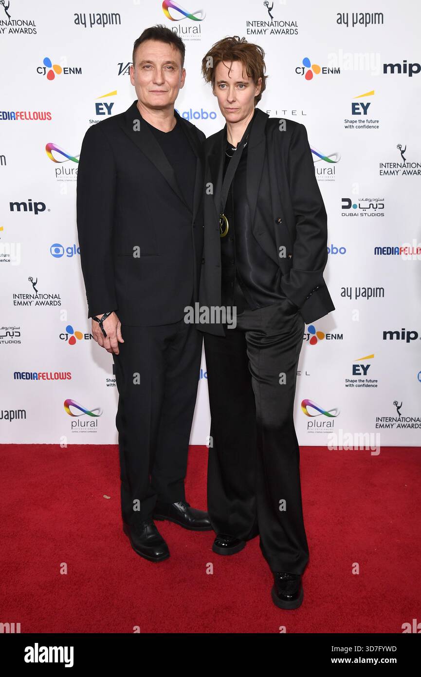 (L-R) Christer von Lindequiste and Pia Streitmann (Germany) walking the ...