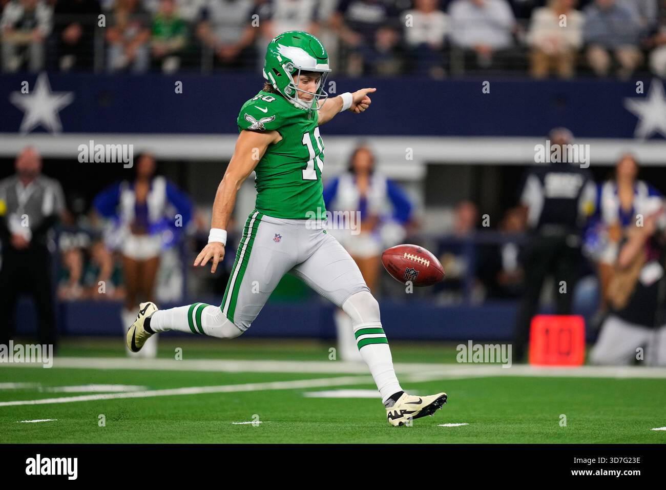 Philadelphia Eagles Punter Braden Mann Punts During An Nfl Football