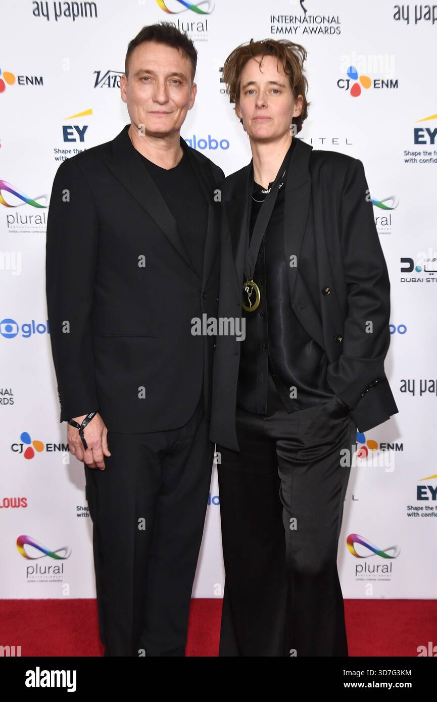 (L-R) Christer von Lindequiste and Pia Streitmann (Germany) walking the ...