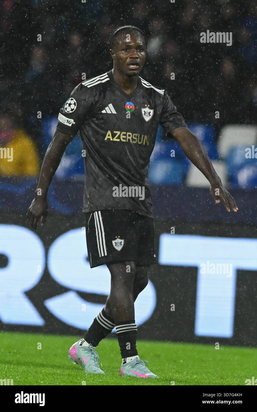 Emmanuel Addai of Qarabag look on during the Uefa Champions League ...