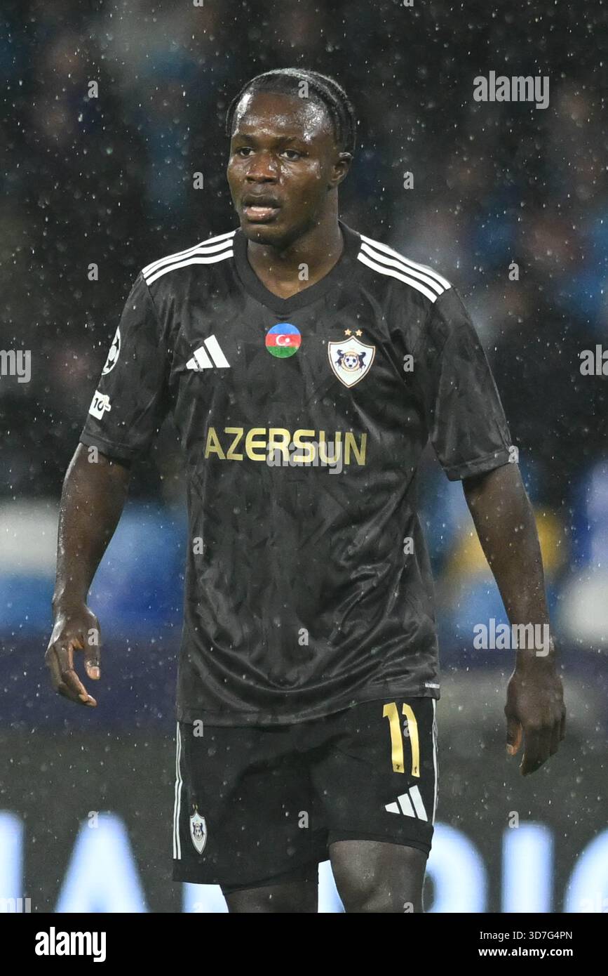 Emmanuel Addai of Qarabag look on during the Uefa Champions League ...