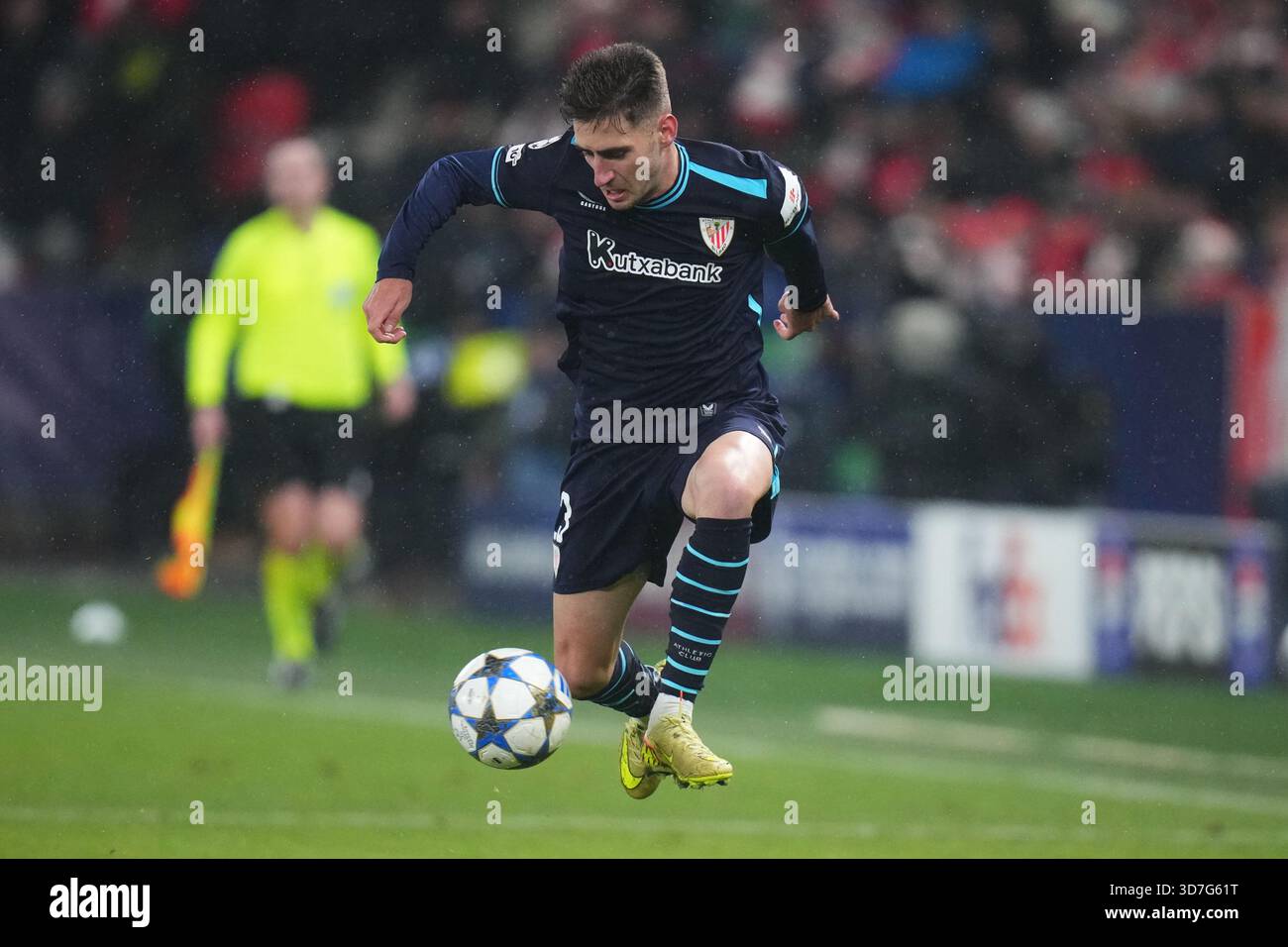 Athletic Bilbao's Robert Navarro controls the ball during the Champions ...