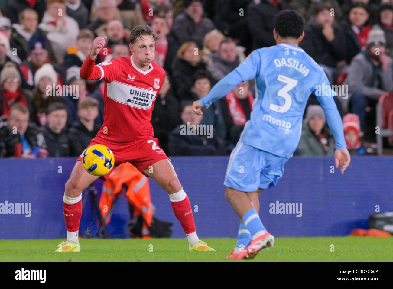 Callum Brittain during the Sky Bet Championship match between ...