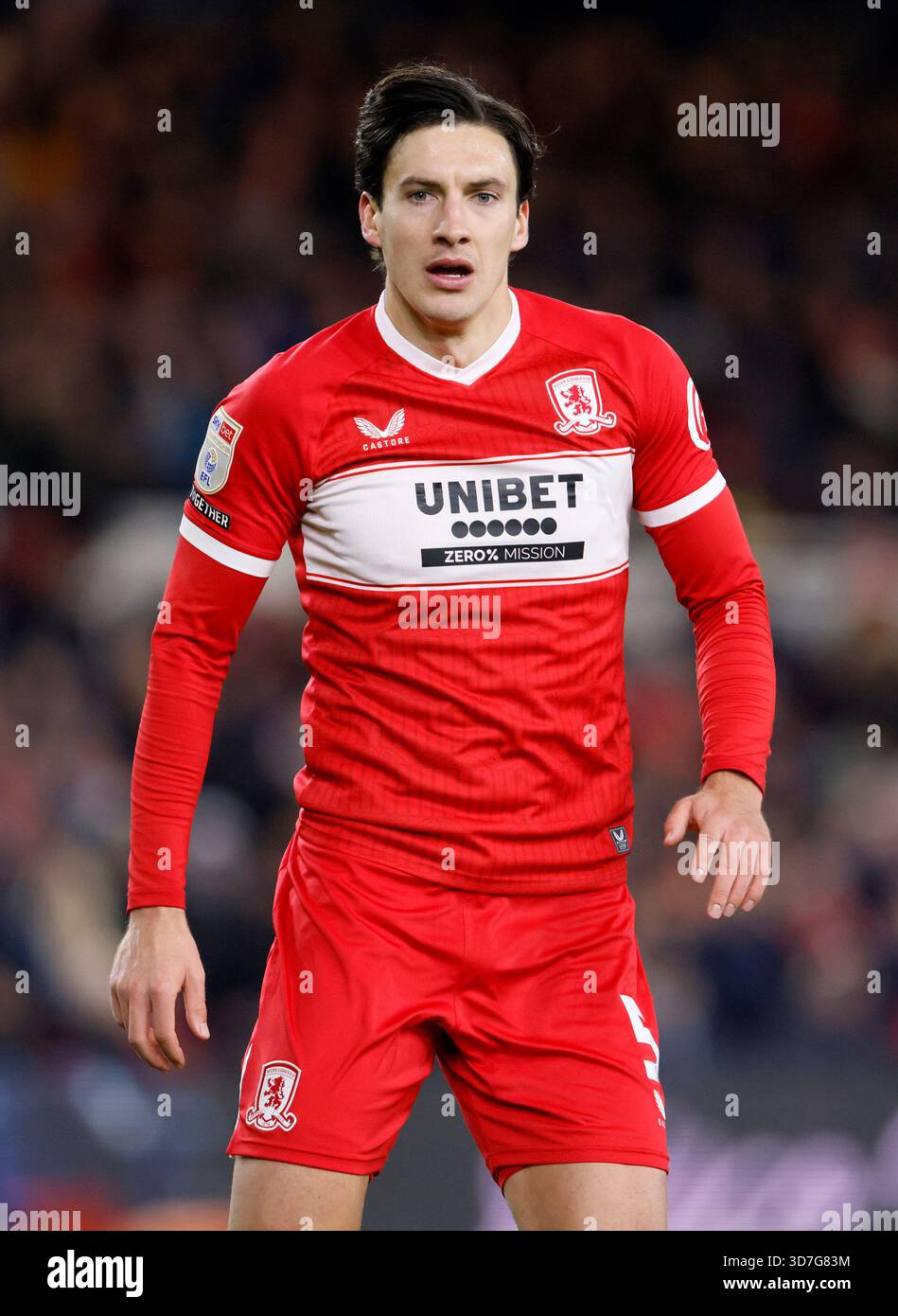 Middlesbrough's Alfie Jones during the Sky Bet Championship match at ...