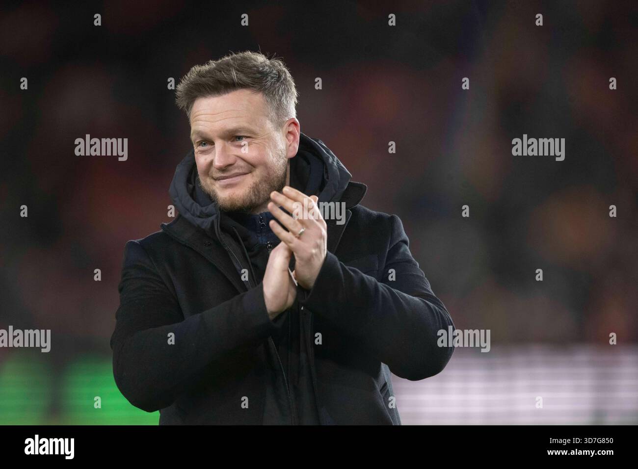 Kim Hellberg Middlesbrough Manager is presented to the fans prior to ...