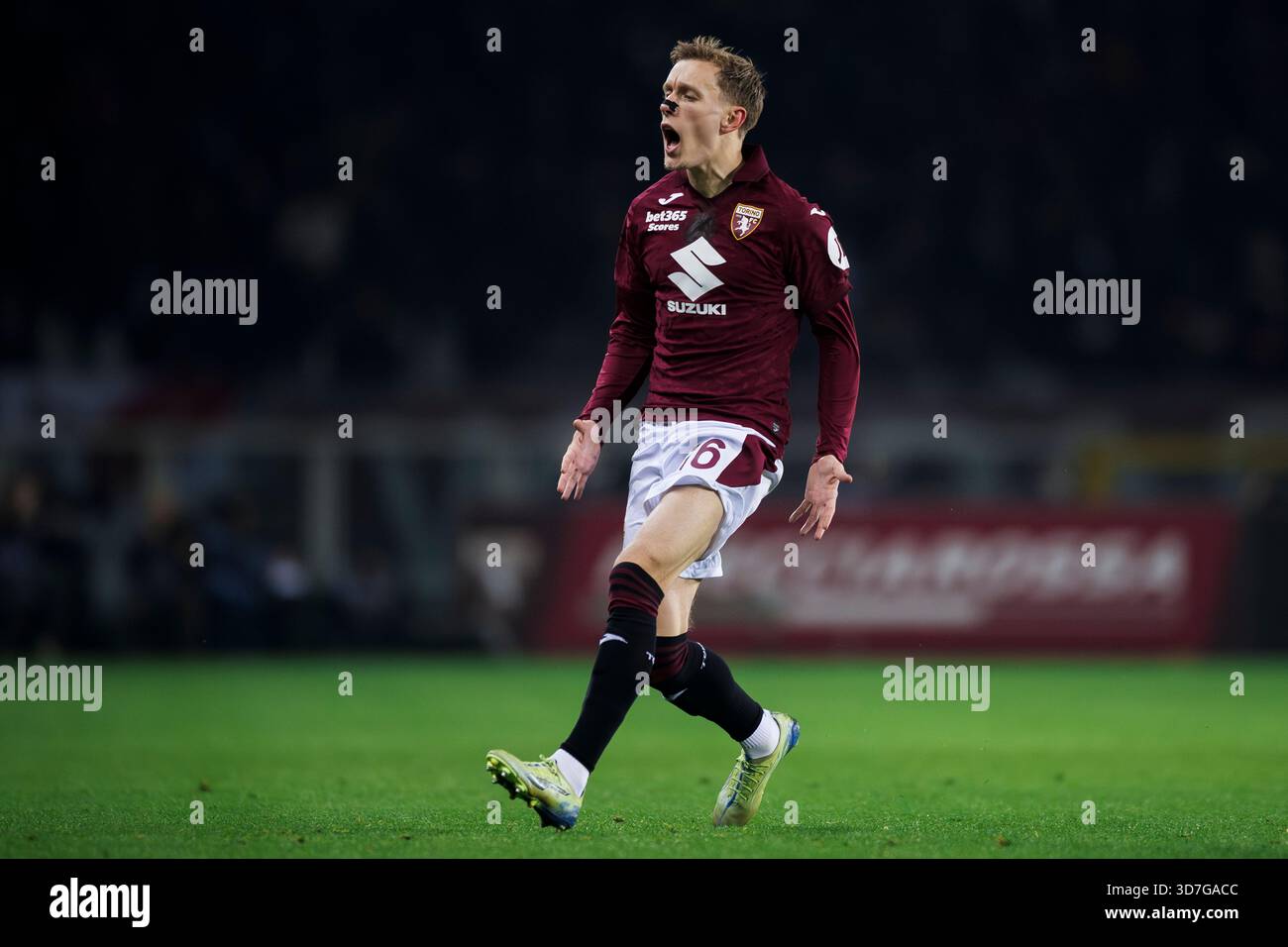 Marcus Pedersen of Torino FC reacts during the Serie A football match ...