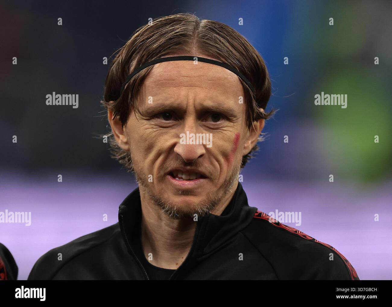 Milan, Italy, 23rd November 2025. Luka Modric of AC Milan reacts during ...