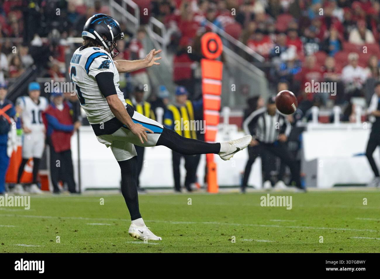 Nov 24, 2025; Santa Clara, California, USA; Carolina Panthers punter ...