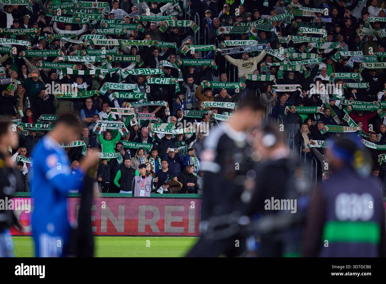 ELCHE, SPAIN - NOVEMBER 23: Elche CF fans during to the LaLiga EA ...