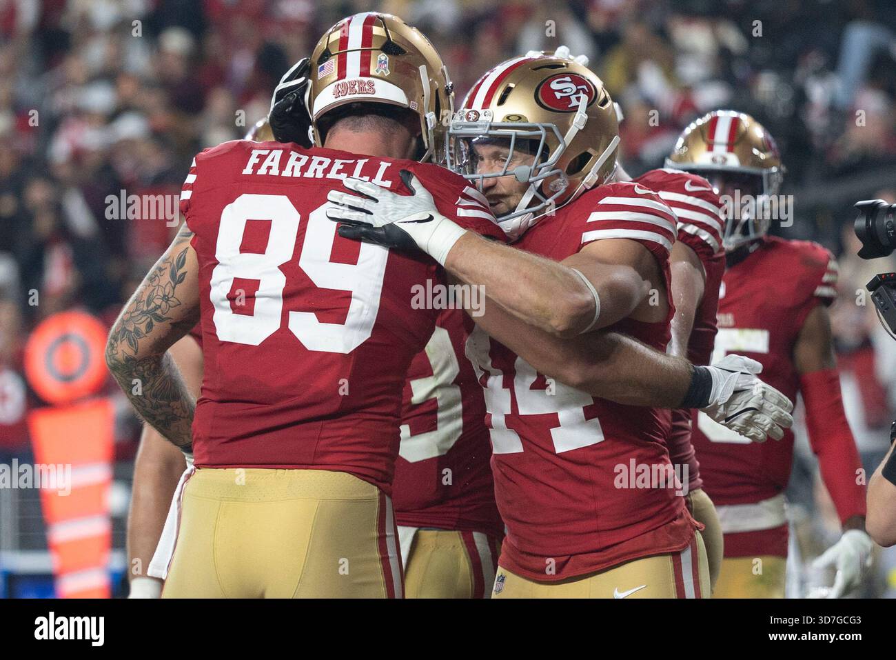 Nov 24, 2025; Santa Clara, California, USA; San Francisco 49ers tight ...