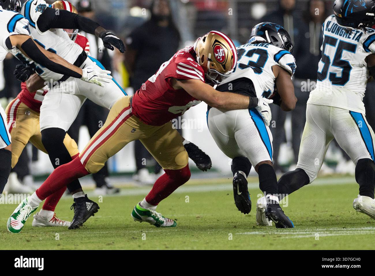 Nov 24, 2025; Santa Clara, California, USA; San Francisco 49ers tight ...