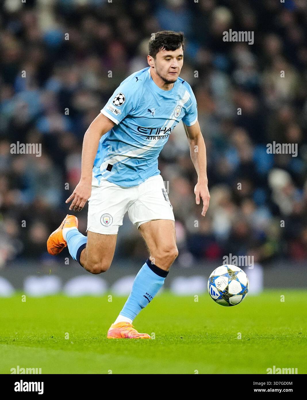 Manchester City's Abdukodir Khusanov during the UEFA Champions League ...