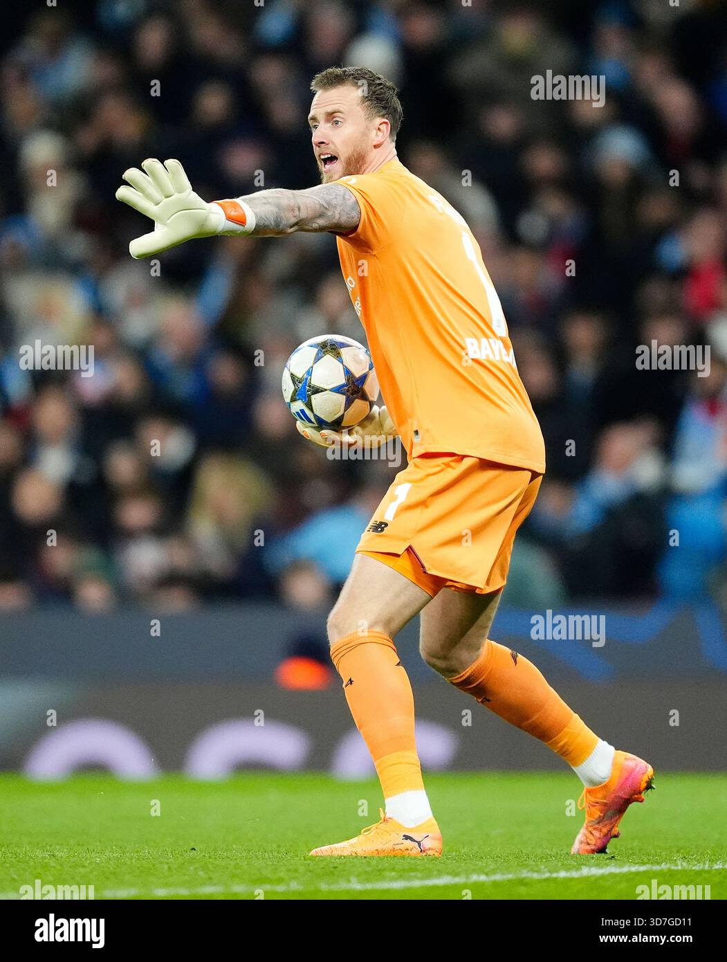 Bayer Leverkusen goalkeeper Mark Flekken during the UEFA Champions ...