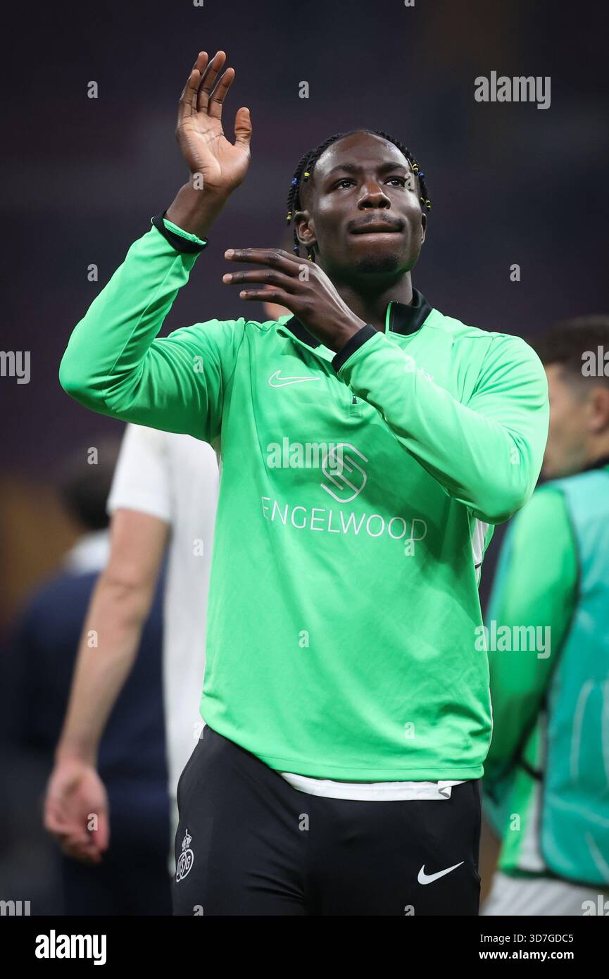 Union's Promise David celebrates after winning a soccer game between ...