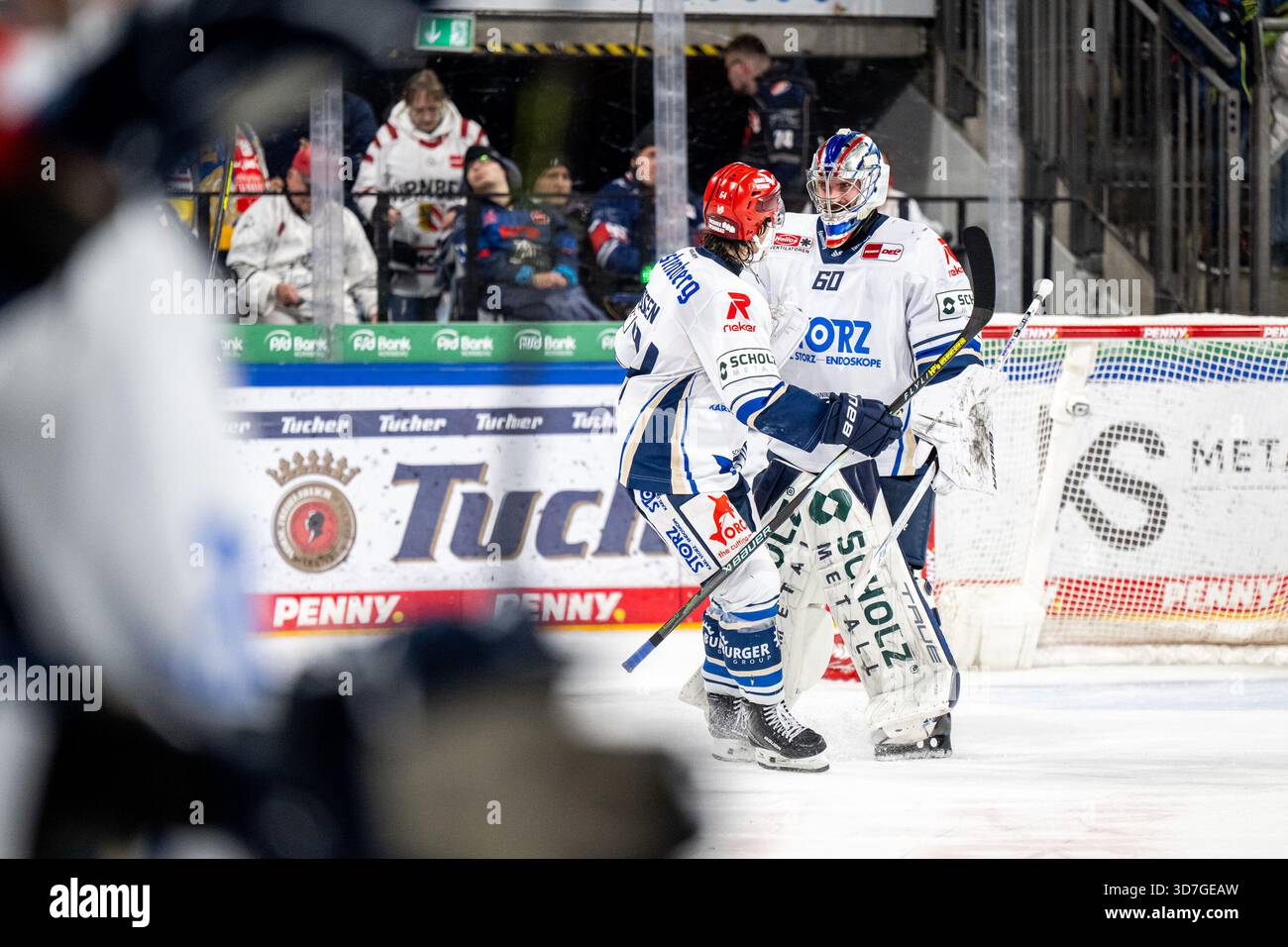 Celebration joy after victory Boaz Bassen (64, Schwenninger Wild Wings ...